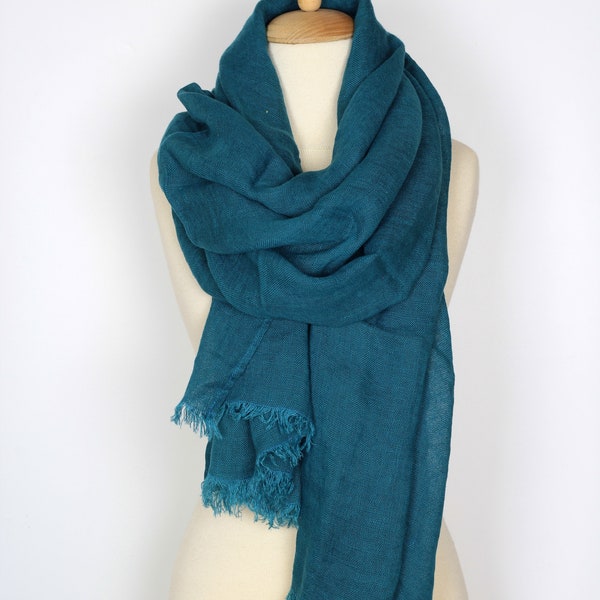 Teal Blue Scarf - Etsy