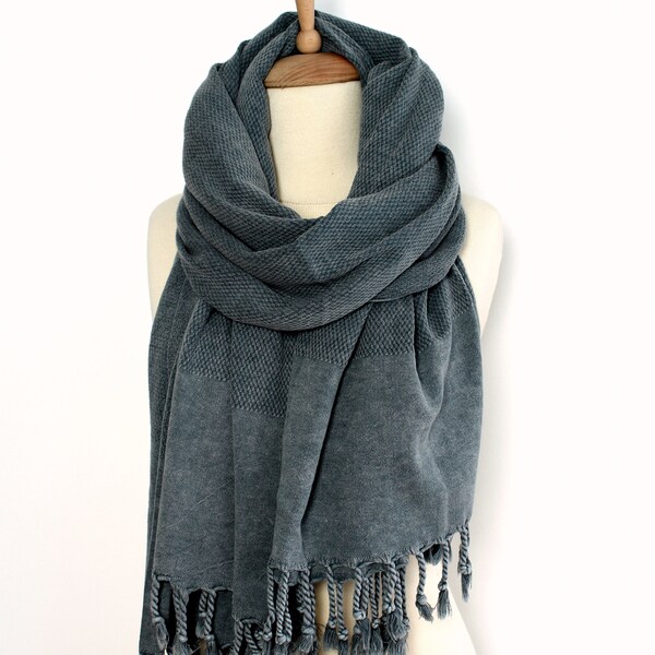 Grey Scarf - Etsy