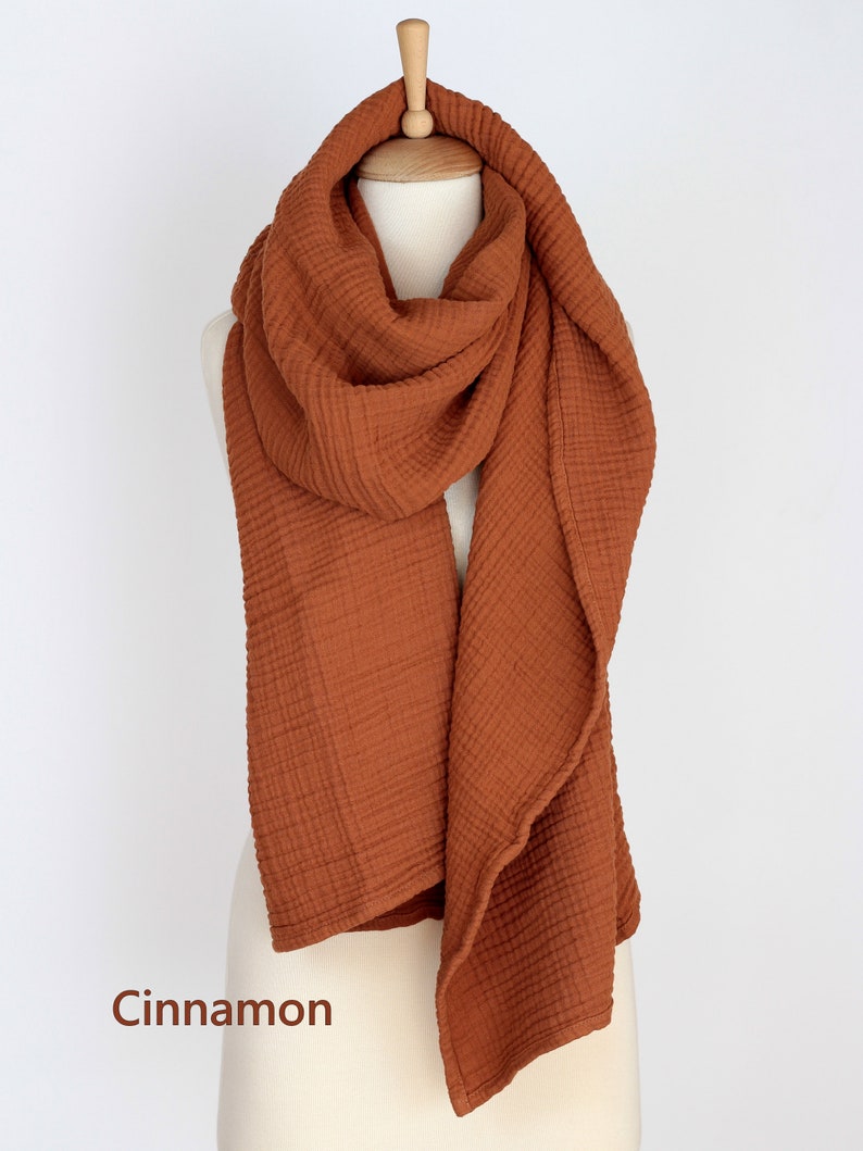 Soft Muslin Scarf Double Gauze Cotton Scarf for Women - Etsy