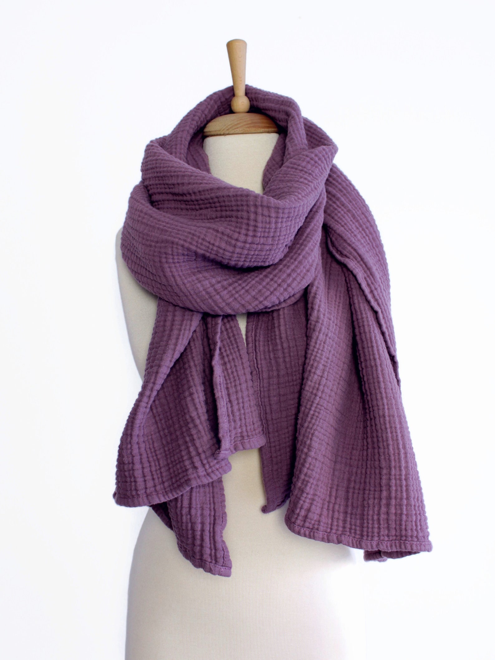 Plum Woman Scarf Soft Cotton Scarf Oversize Men's - Etsy