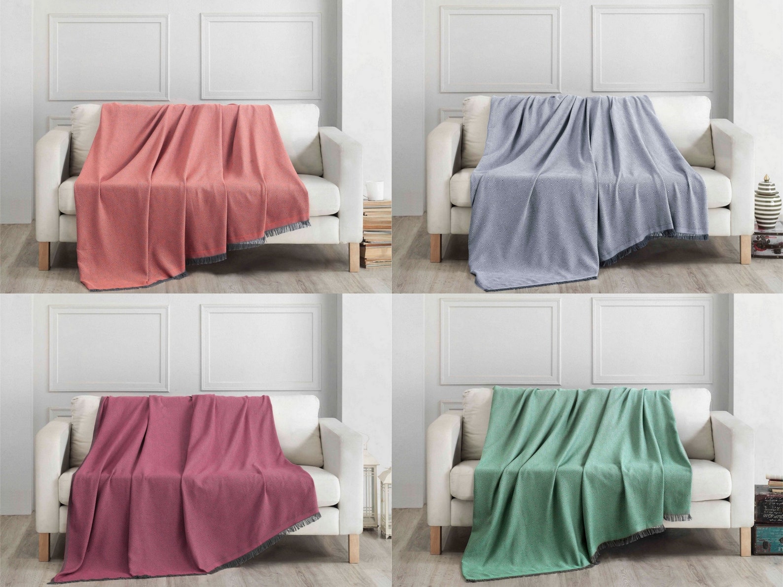 Couch Blanket / Sofa Cover / Cotton Throw Blanket / Outdoor | Etsy