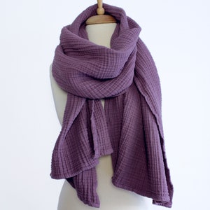 Plum Woman Scarf Soft Cotton Scarf Oversize Men's - Etsy