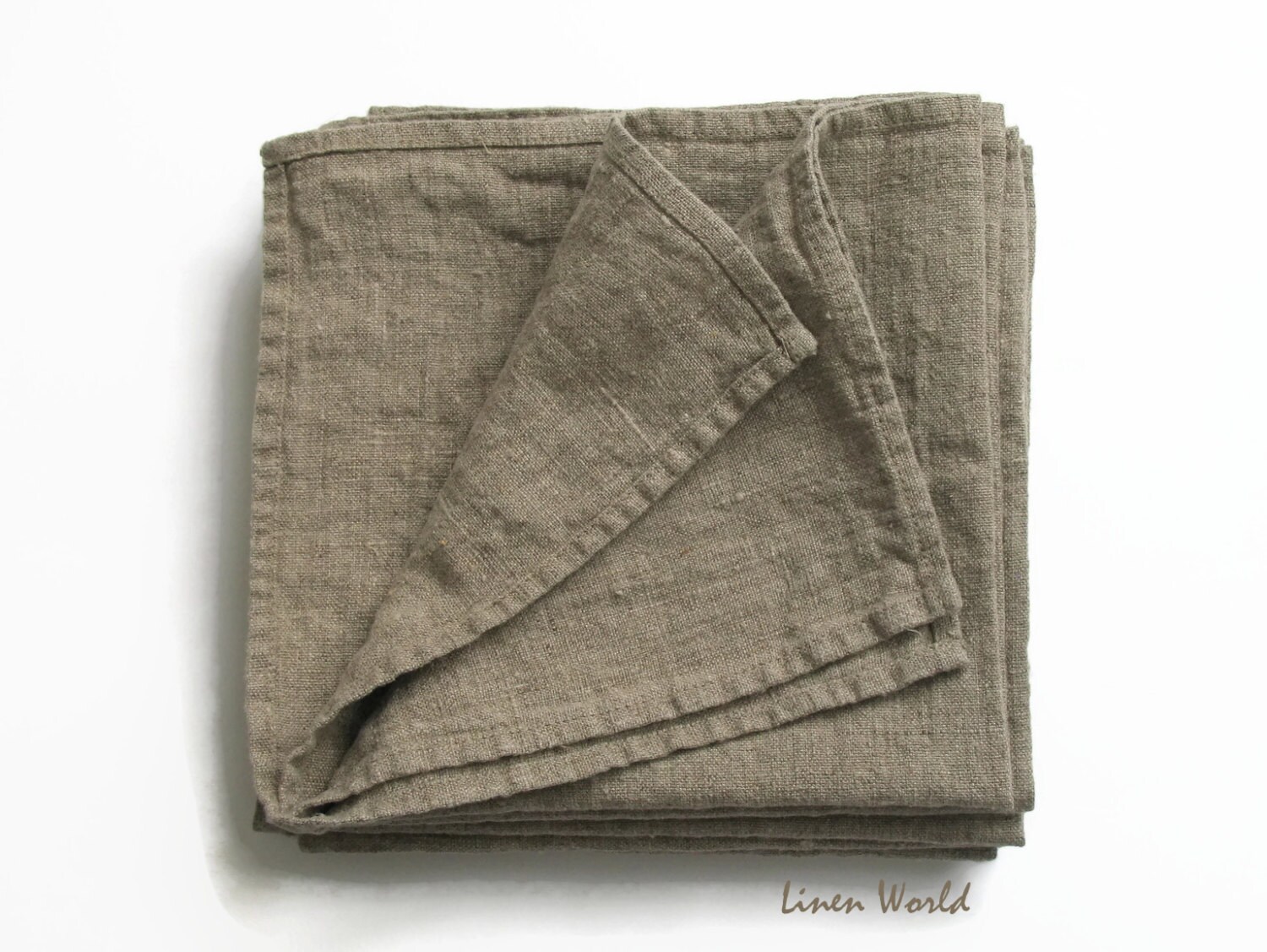 Set of 6 Linen Napkins. Natural Grey Linen Dinner Napkins - Etsy