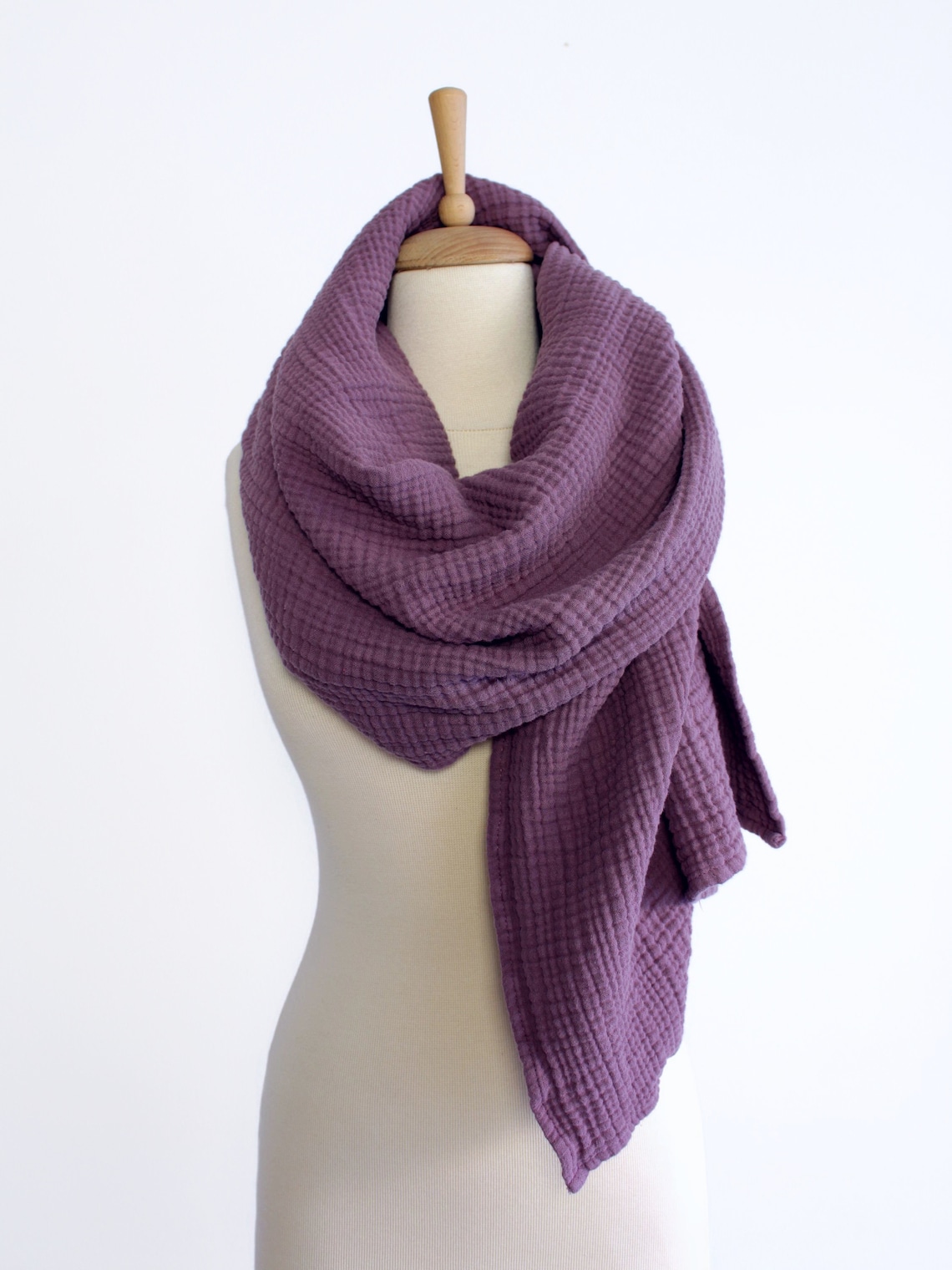 Plum Woman Scarf Soft Cotton Scarf Oversize Men's - Etsy