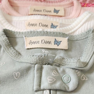 Custom Sew-in Name Labels: Natural Cotton Twill Clothing Tags - Etsy