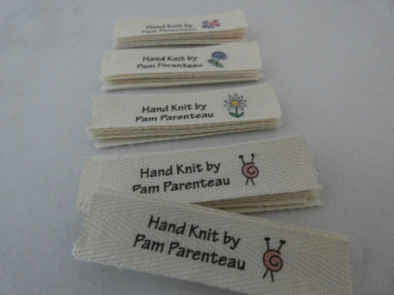 Labels for Hand Knitted Items. Sew in Labels. Personalized - Etsy