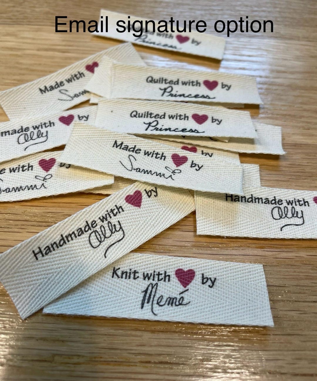 Custom Cotton Twill Sew in Labels - Personalized Signature or Text - Etsy