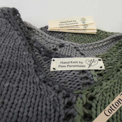Knitting Labels Hand Knit by Labels Personalized Knitting | Etsy