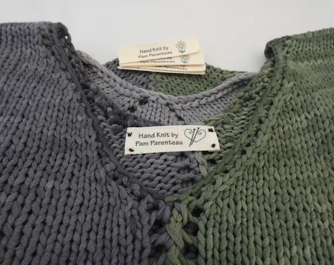 Labels for Hand Knitted Items. Sew in Labels. Personalized Labels. - Etsy