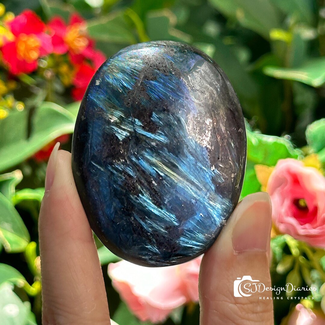 2-3inches Arfvedsonite Palmstone, Astrophyllite Palm Stone, Emotional ...