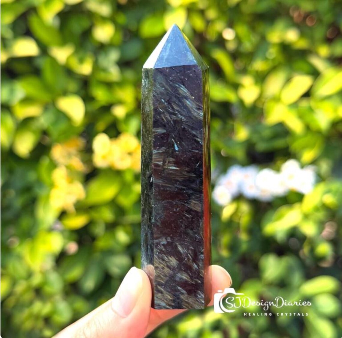 2-3inches Arfvedsonite Palmstone, Astrophyllite Palm Stone, Emotional ...