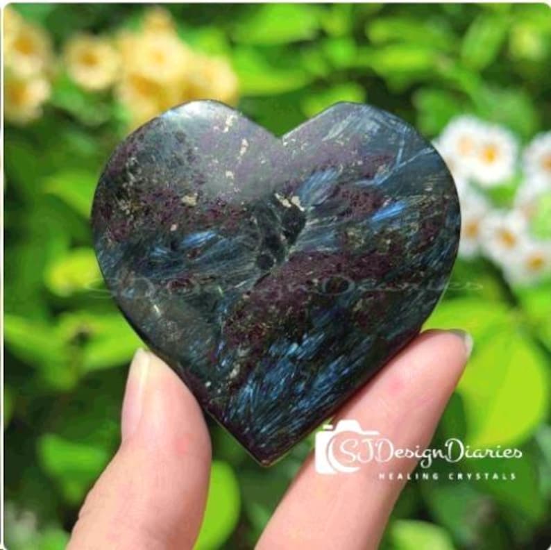 2-3inches Arfvedsonite Palmstone, Astrophyllite Palm Stone, Emotional ...