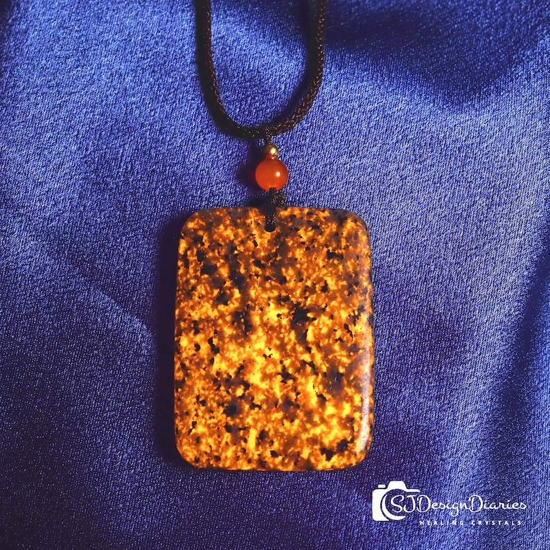 Glowing Yooperlite Pendant: Glows Under UV Light, Michigan Stone ...