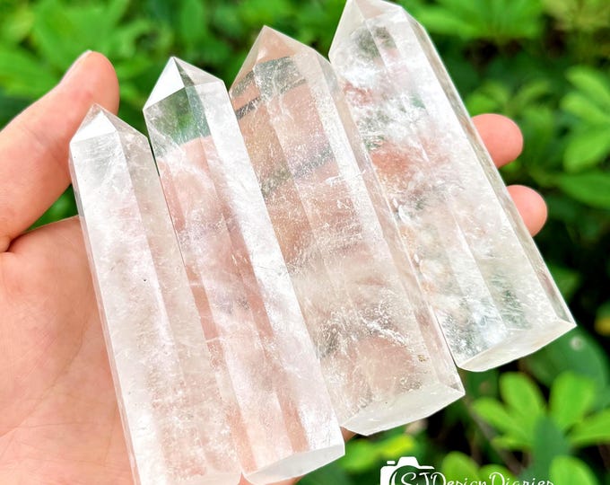 Beautiful Rainbow Clear Quartz Point Tower, White Phantom Quartz ...
