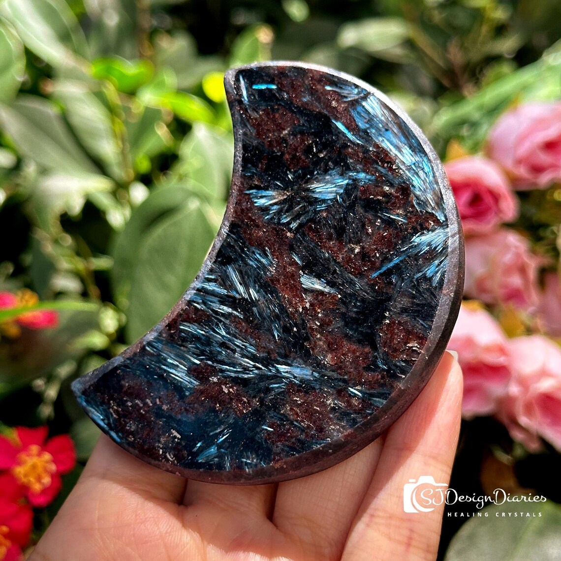 2-3inches Arfvedsonite Palmstone, Astrophyllite Palm Stone, Emotional ...