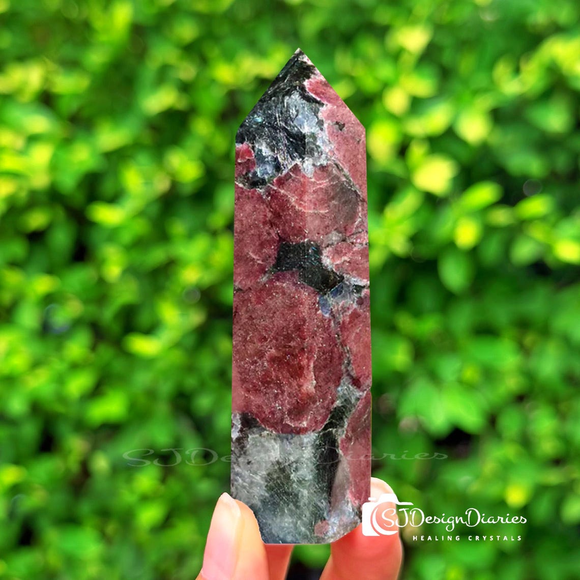 Astrophyllite Garnet Tower, Garnet Agate Obelisk, Mineral Specimen ...