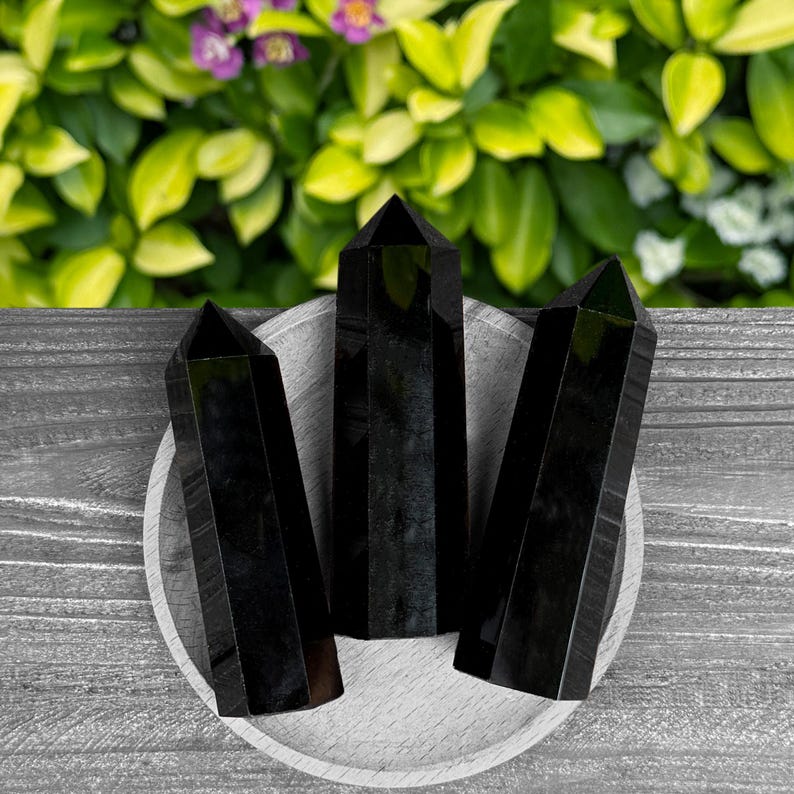 Protection Crystal | Black Obsidian Obelisk | Black Obsidian Tower ...