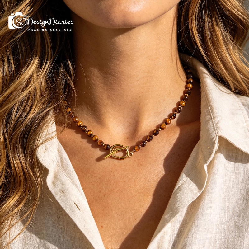 Tiger Eye Boho Necklace - Etsy