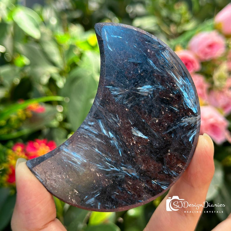 2-3inches Arfvedsonite Palmstone, Astrophyllite Palm Stone, Emotional ...