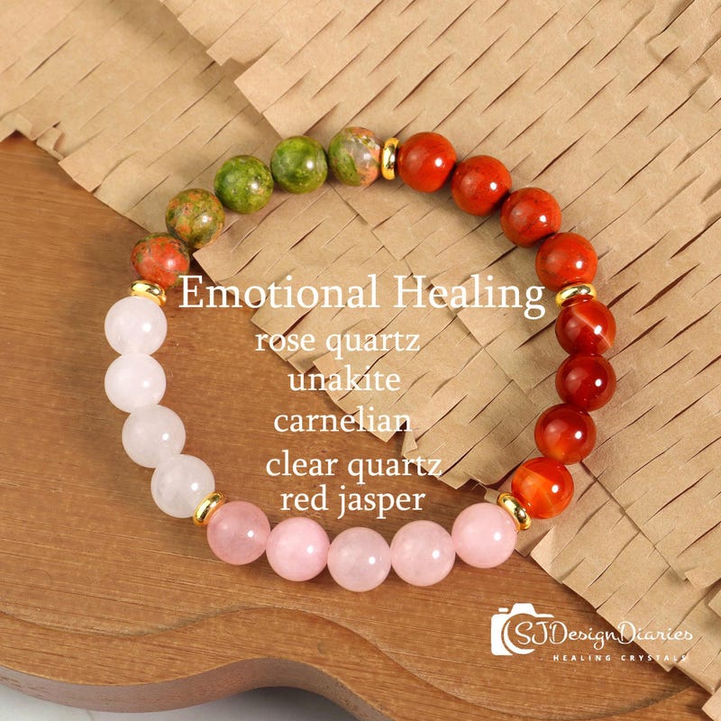 Rose Quartz and Unakite - Etsy