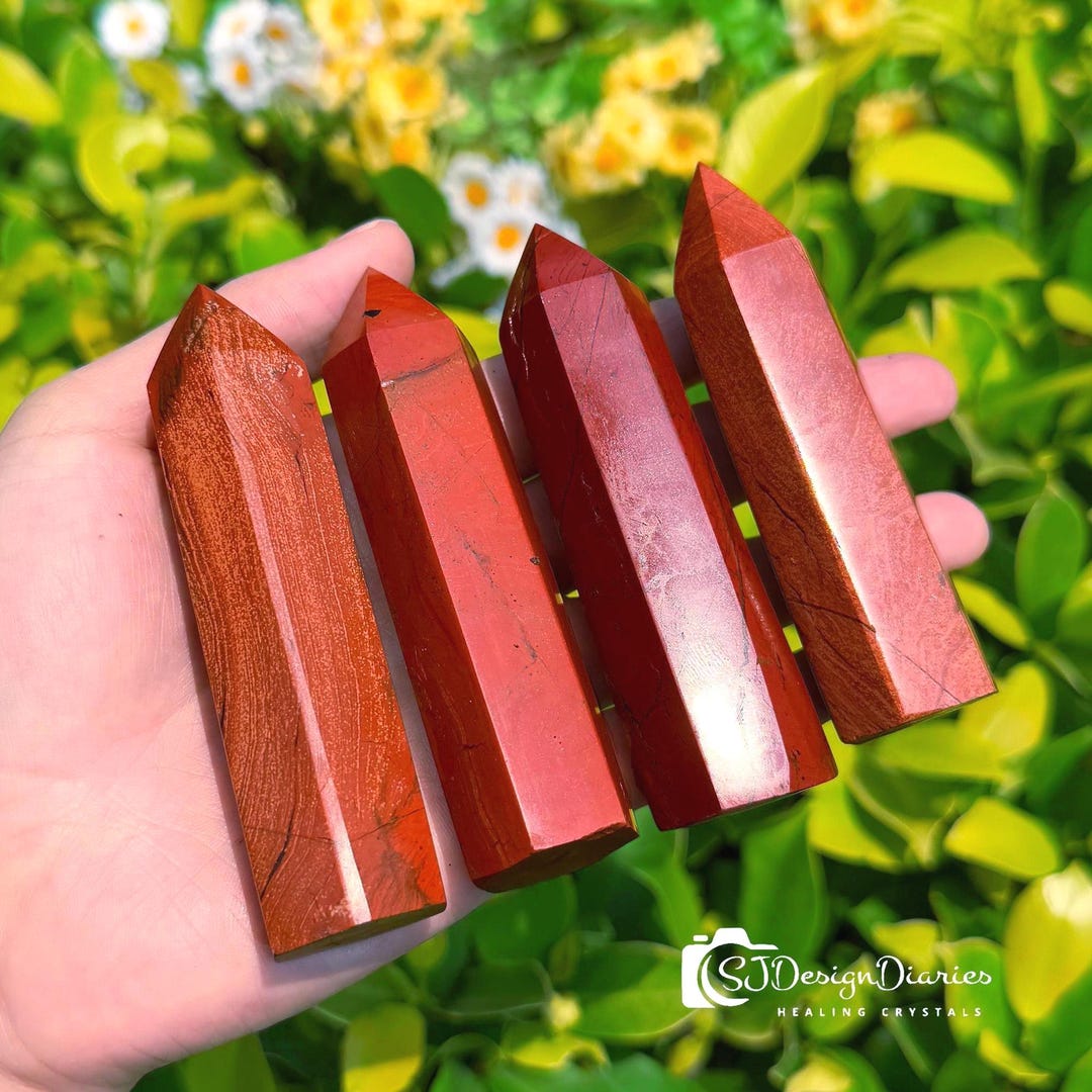 Red Jasper Point , Stone of Endurance & Vitality, Grounding Energy for ...