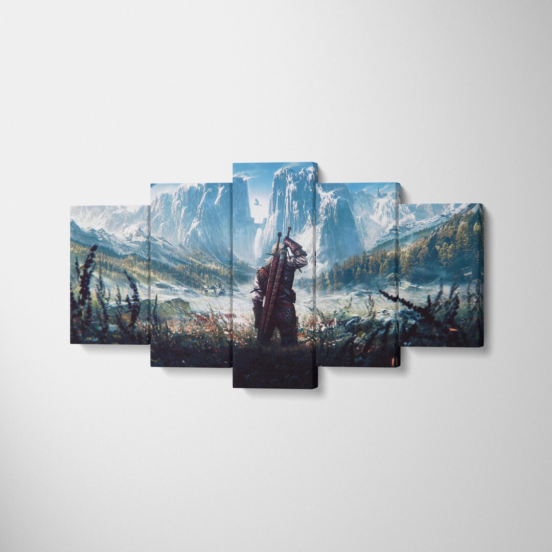 The Witcher 3 Poster, Geralt of Rivia Wall Decor, Canvas Print, Game ...