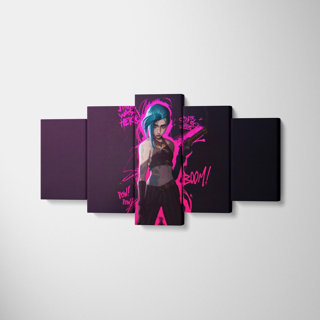 League of Legends Jinx Canvas Print, Arcane Tv Show Canvas Artwork, LOL ...