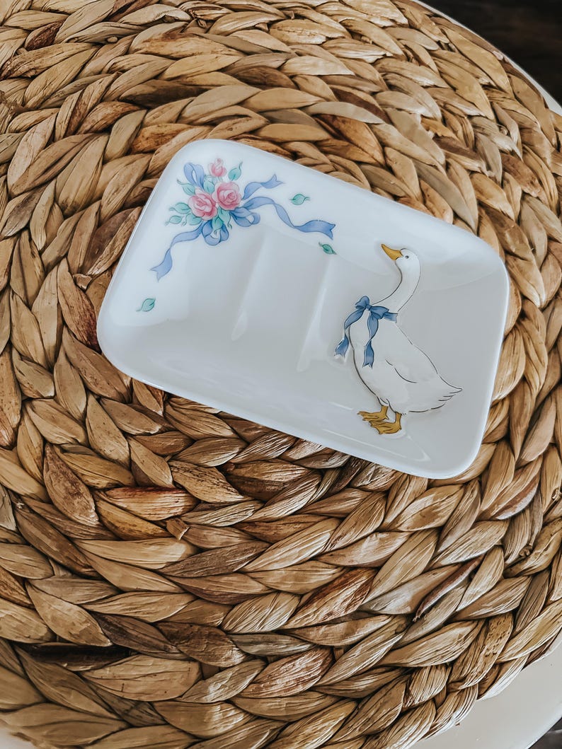 Vintage Porcelain Country Goose Soap Dish Cottagecore Grandmacore - Etsy
