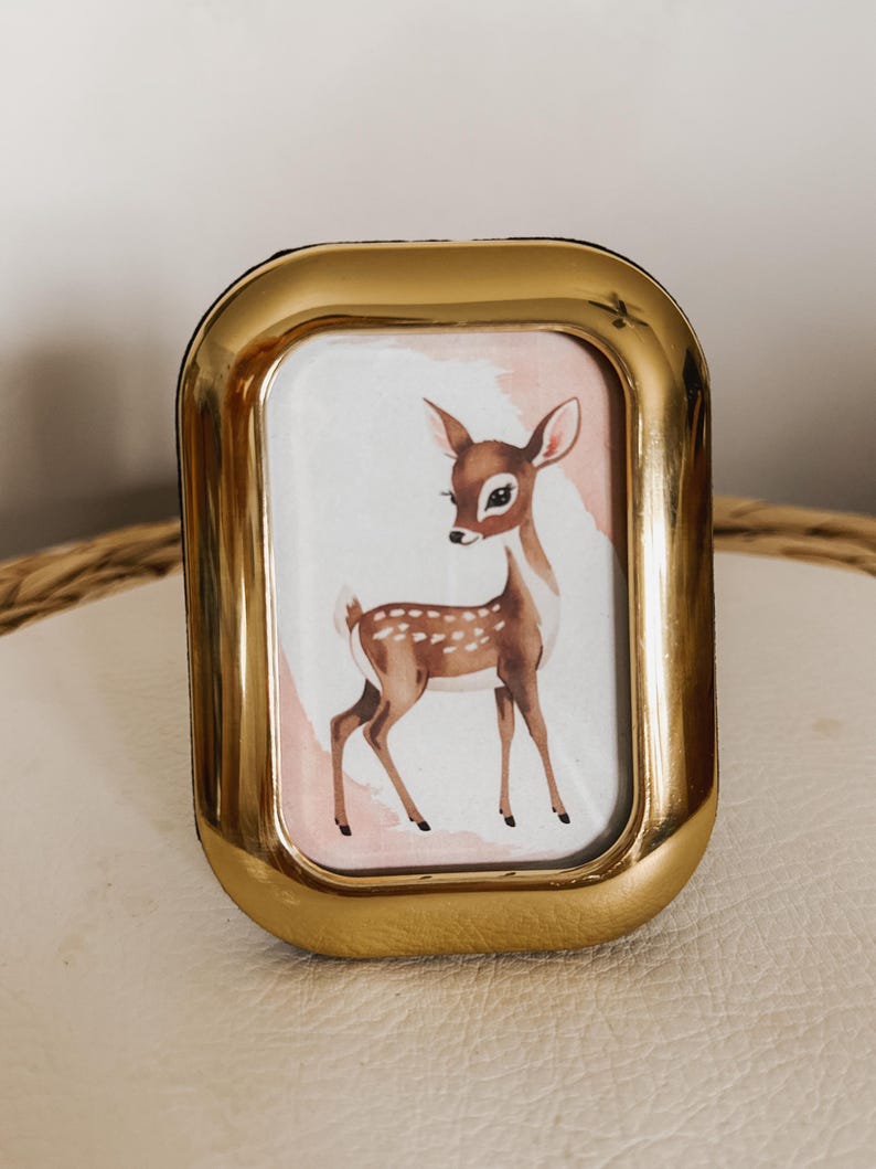 Vintage Gold 2x3 Picture Frame Timeless Style MCM Minimalist Style ...