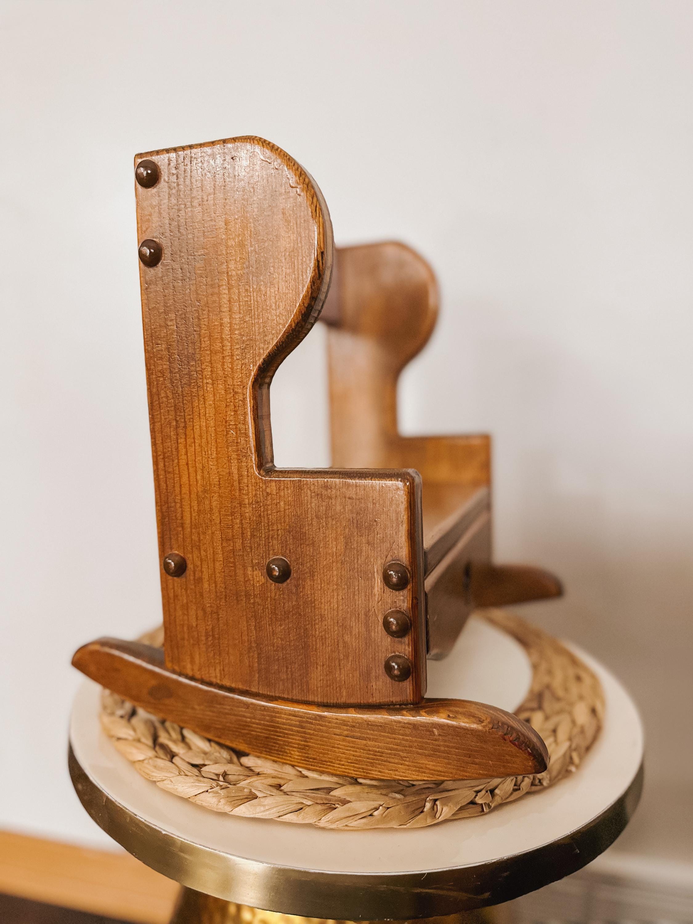 Vintage Wooden Heart Rocking Chair Bench | Mini Bookshelf | Plant Stand ...