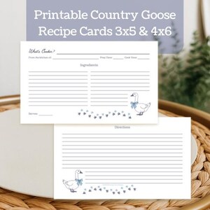 Printable What’s Cookin’ Recipe Card | Digital Download | Cottagecore ...