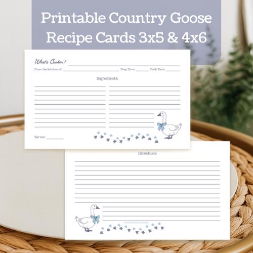 Printable What’s Cookin’ Recipe Card | Digital Download | Cottagecore ...