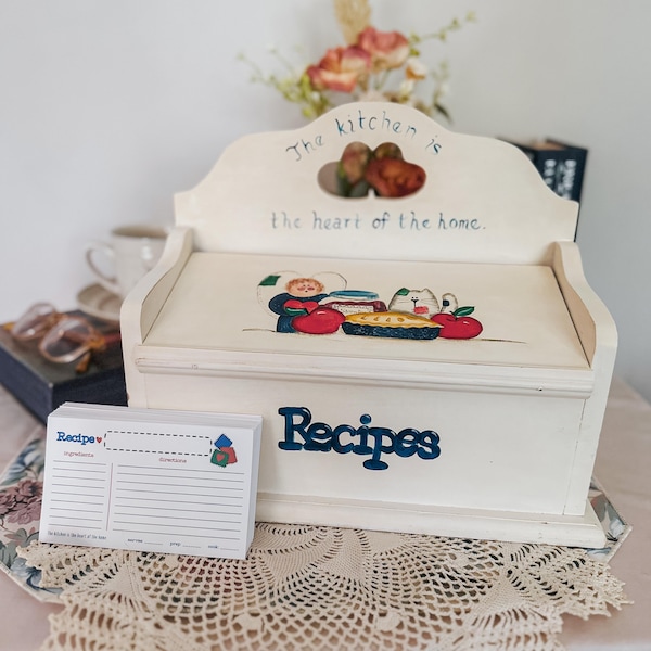Painted Recipe Box - Etsy