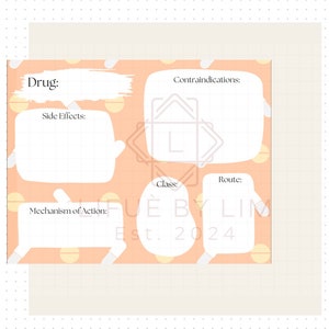 50 Medication Template Cards multicolor - Etsy