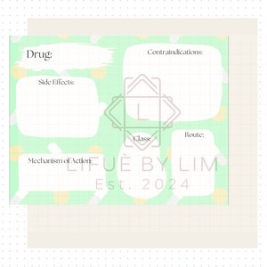 50 Medication Template Cards multicolor - Etsy