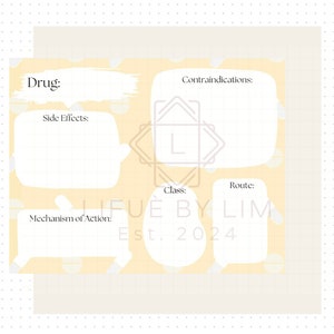 50 Medication Template Cards multicolor - Etsy