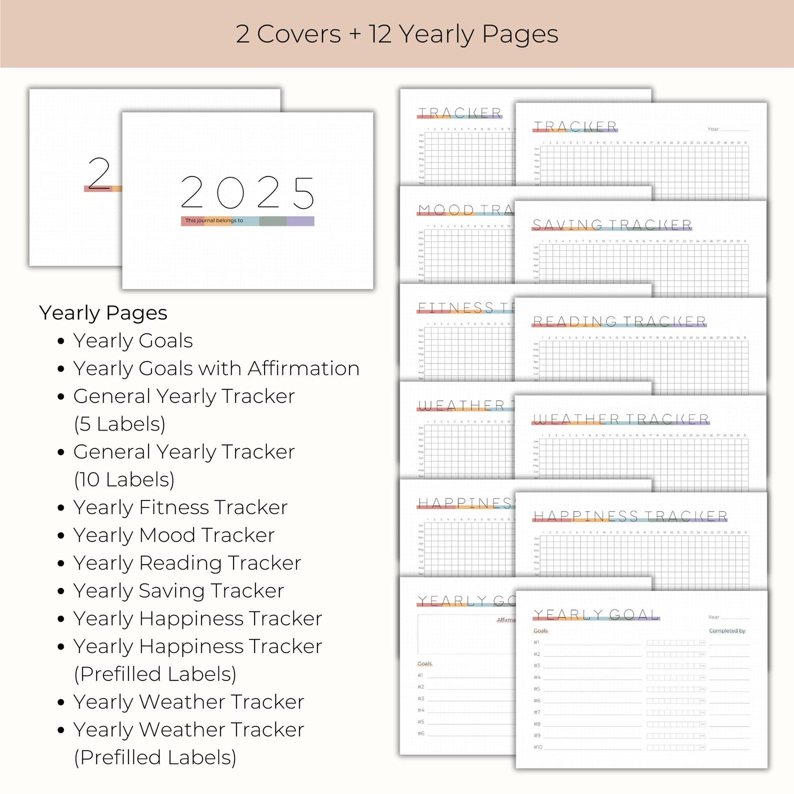 2025 Journal Bundle Printable Journal Pages Template Digital Planner ...