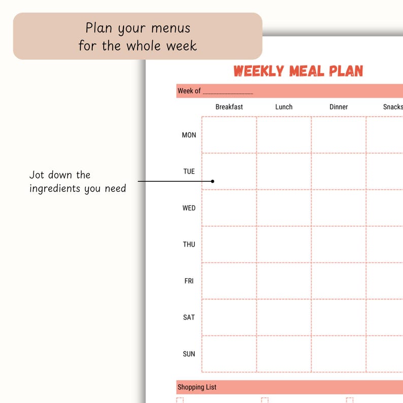 Printable Baby First Food Tracker Baby Meal Planner for Baby Led ...