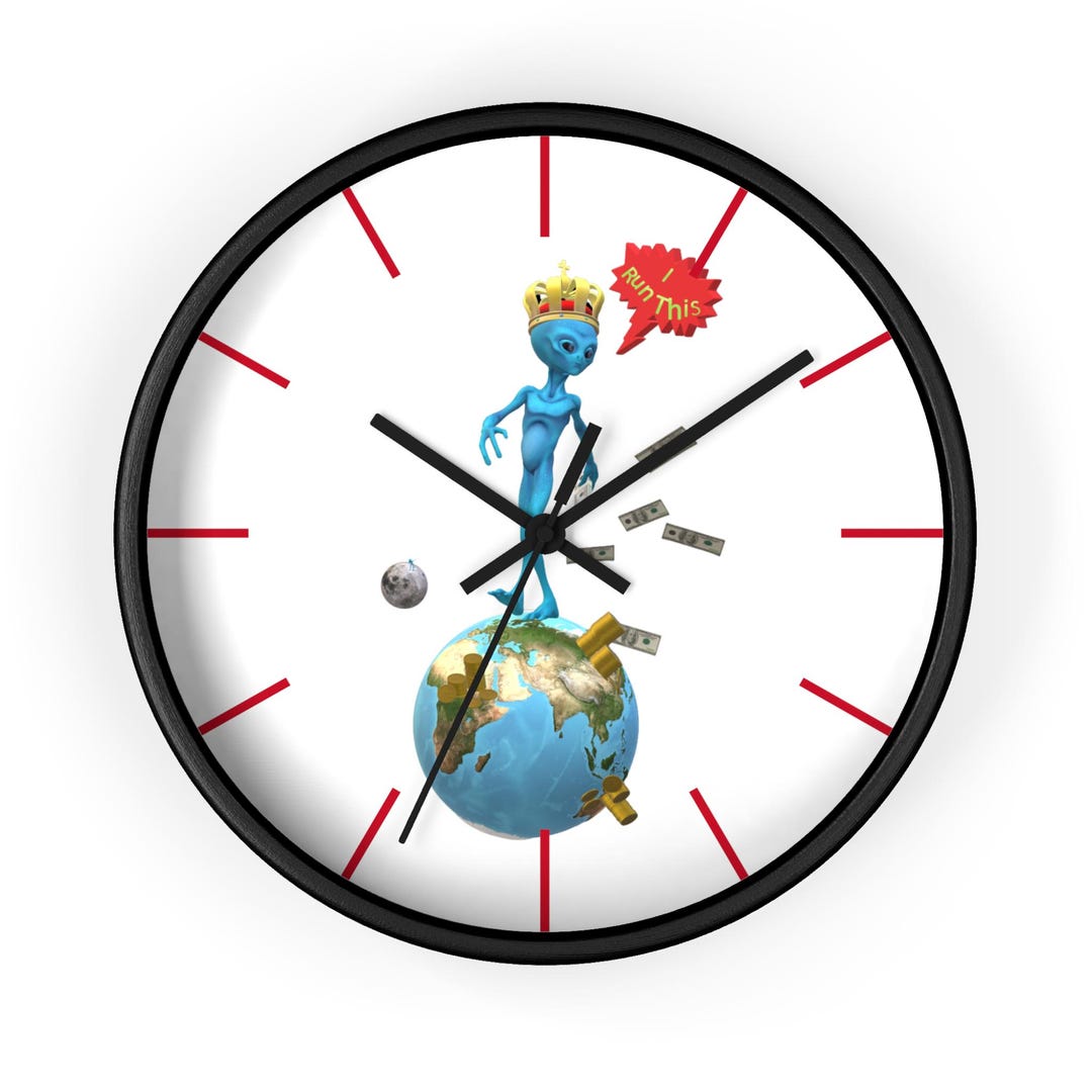 Quirky Alien Wall Clock: Cosmic Kid's Room Decor - Etsy
