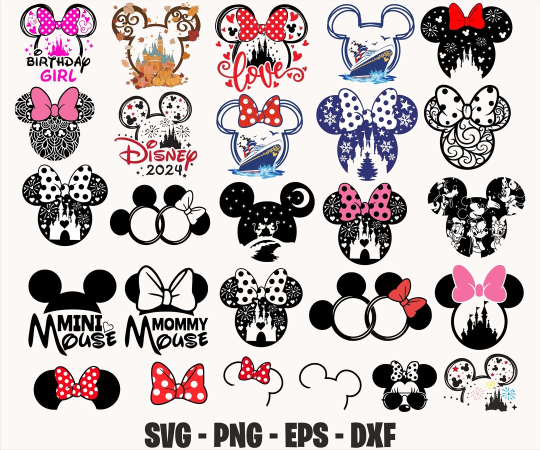 Mickey and Minnie Inspired SVG Bundle Disneyland Shirt SVG Disneyland ...