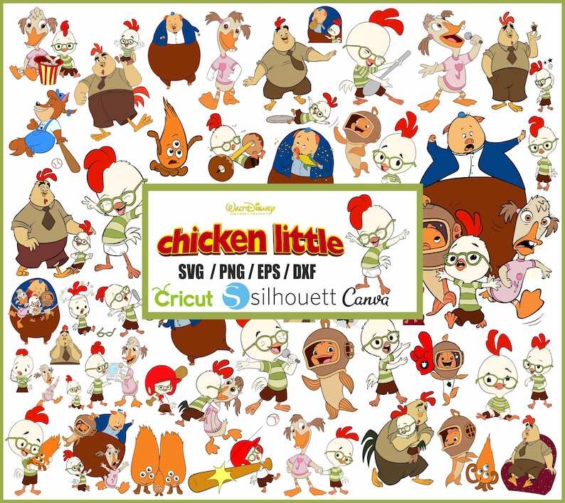 Chicken Little PNG Clipart Set: Abby Mallard, Foxy Loxy (digital ...