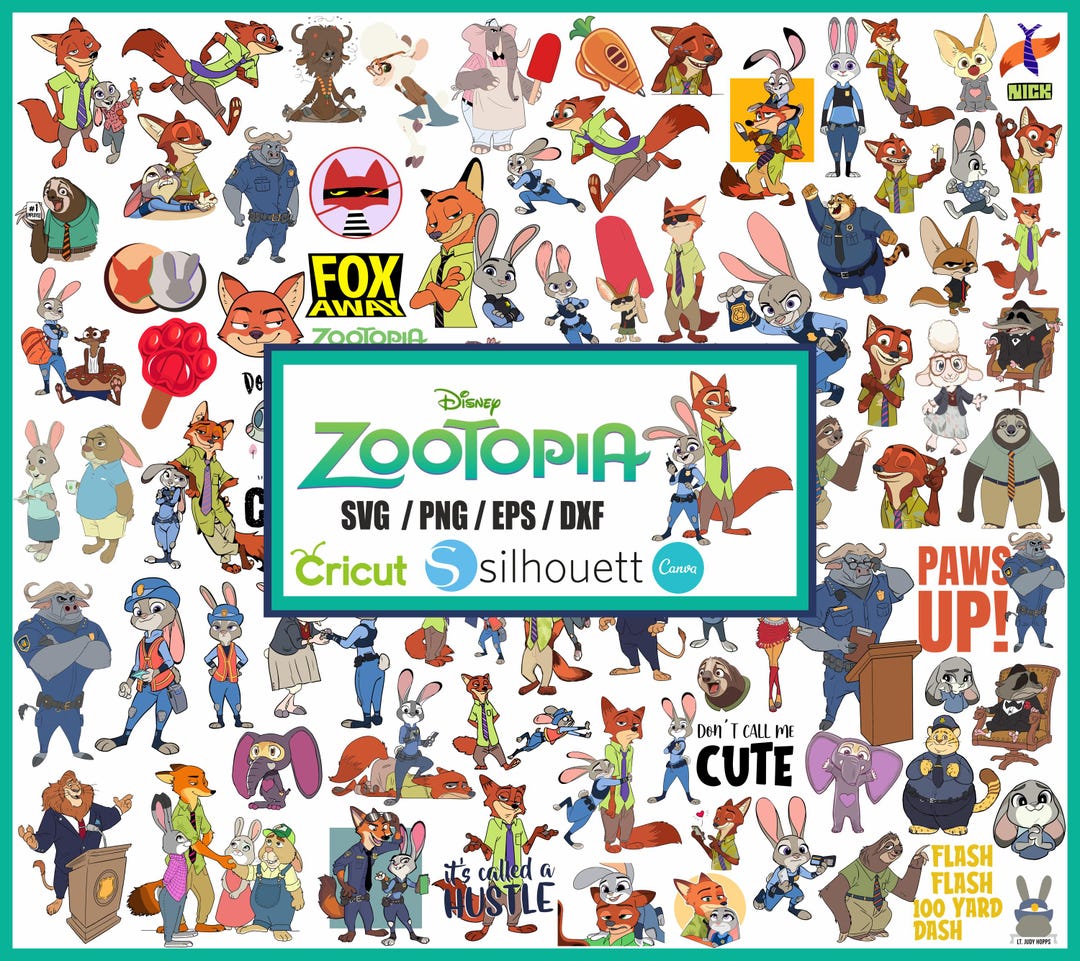 Zootopia Svg Bundle, Zootopia Svg, Zootopia Png, Zootopia Svg Files for ...