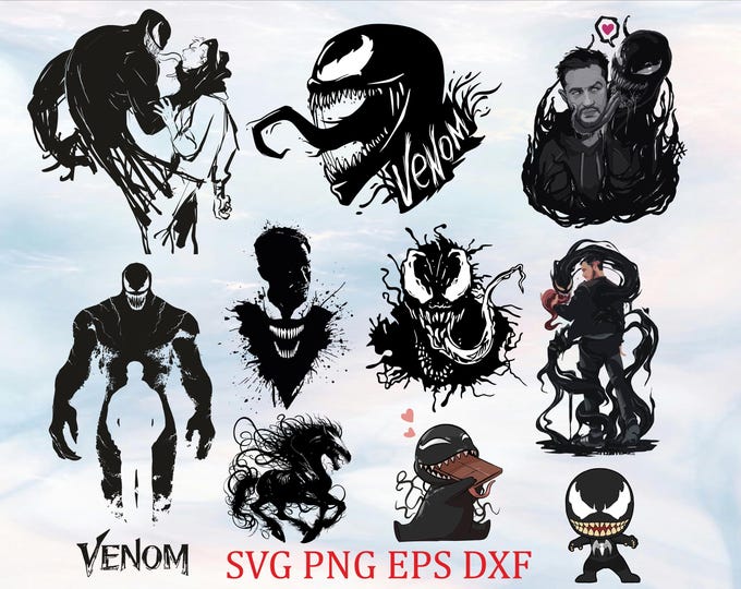 Venom Svg Bundle- PNG-SVG-DXF - Etsy Canada