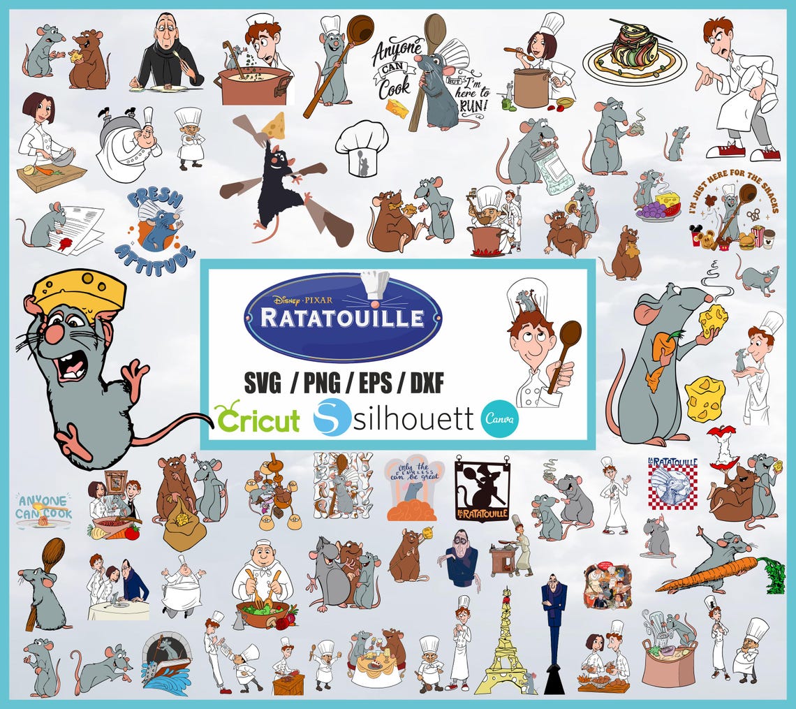 Ratatouille Movie Cliparts: SVG PNG Bundle (digital Download - Etsy
