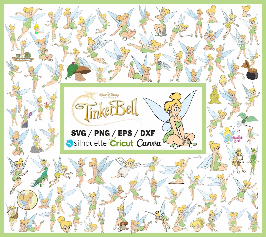 Tinkerbell SVG Bundle: Fairy Princess Clipart for Cricut (instant ...