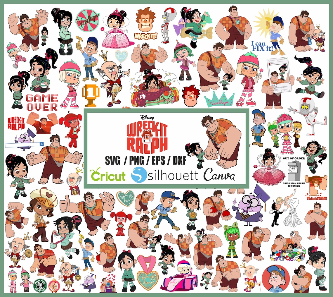 Wreck It Ralph PNG SVG Clipart: Cake Topper & Shirt (digital Download ...