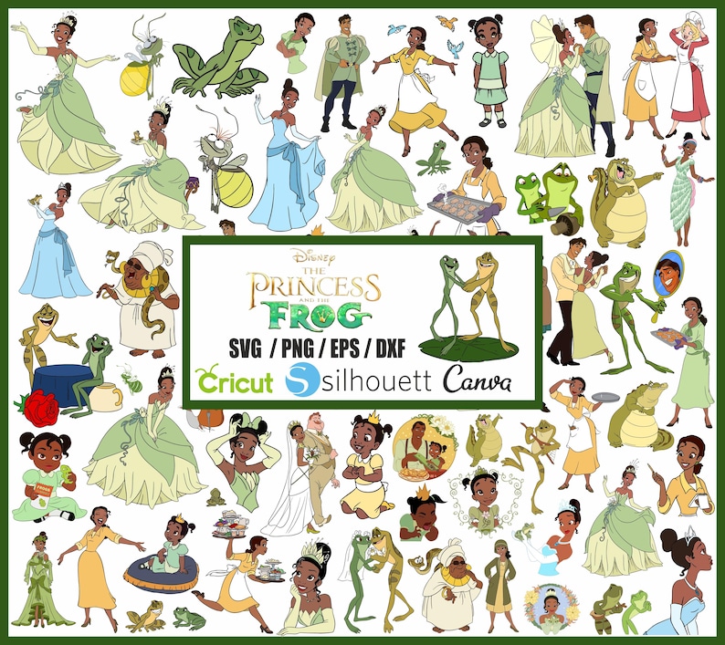 Princess Tiana SVG Bundle: the Princess and the Frog Clipart (digital ...