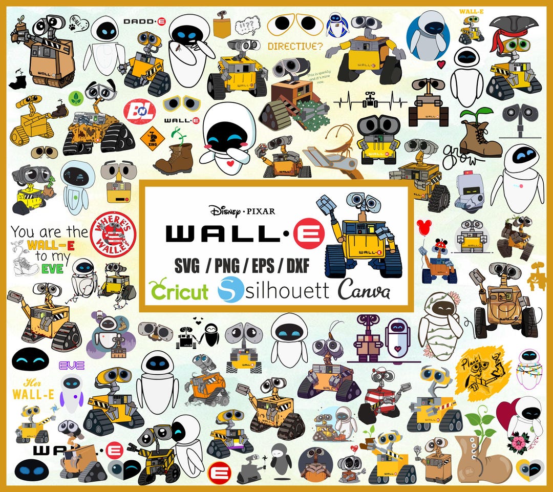 Wall-e SVG Bundle: Cricut & Silhouette Files (digital Download) - Etsy