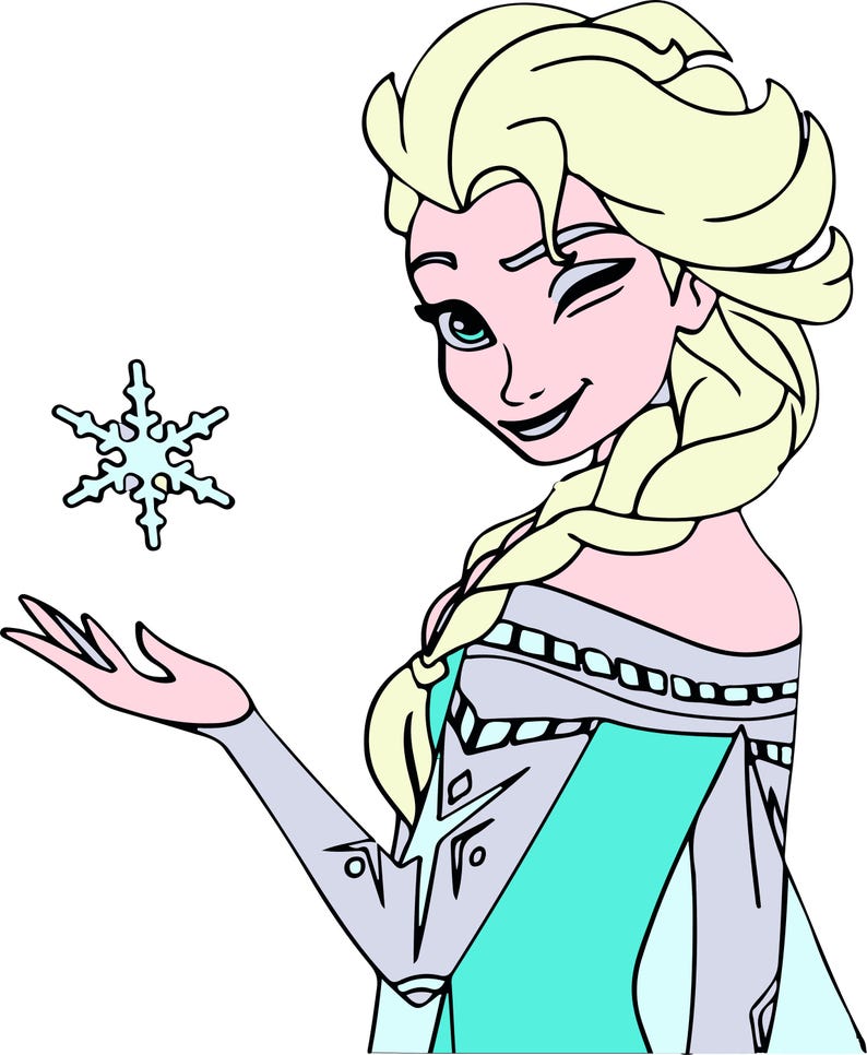 Elsa Svg, Elsa Frozen Svg, Princess Svg, Frozen Elsa Svg, Cute Elsa ...