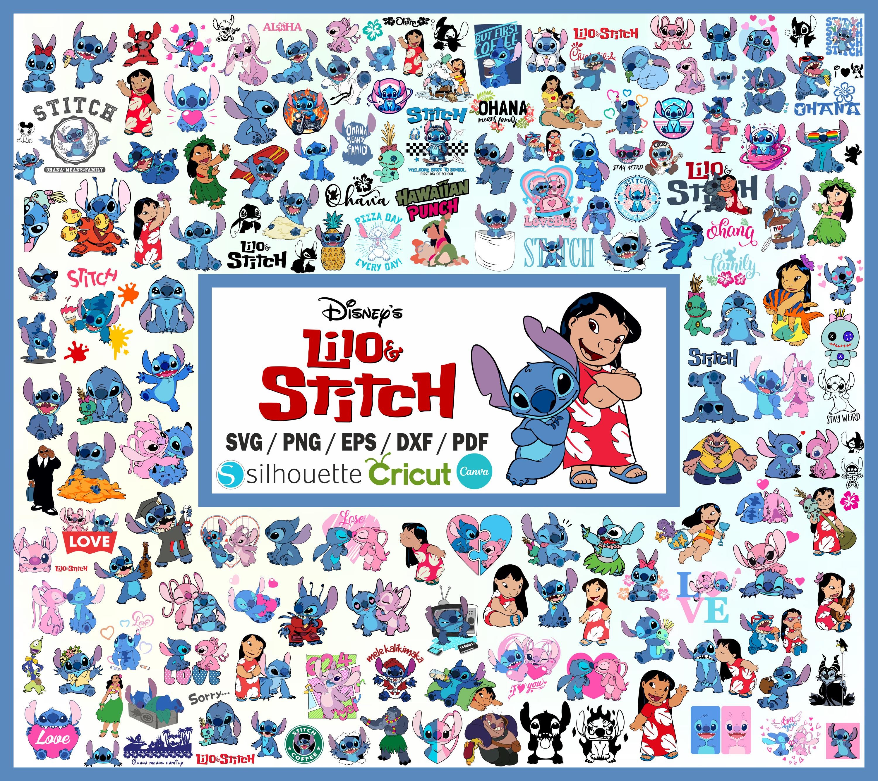 Lilo and Stitch SVG PNG Bundle, Disney Character Clipart for Cricut ...